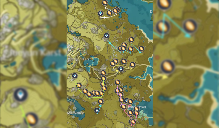 Rute Farming Cor Lapis Genshin Impact
