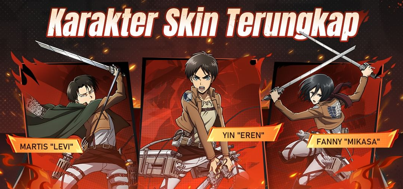 Kolaborasi MLBB x AOT Resmi Diumumkan, Boyong Skin Eren, Mikasa, dan ...