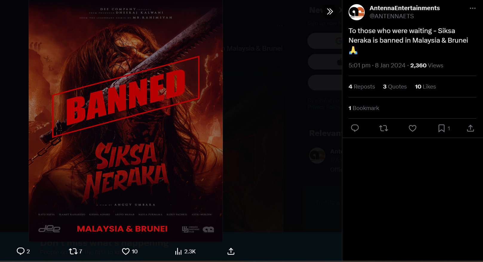 Film Siksa Neraka Dilarang Tayang di Bioskop Malaysia dan Brunei ...