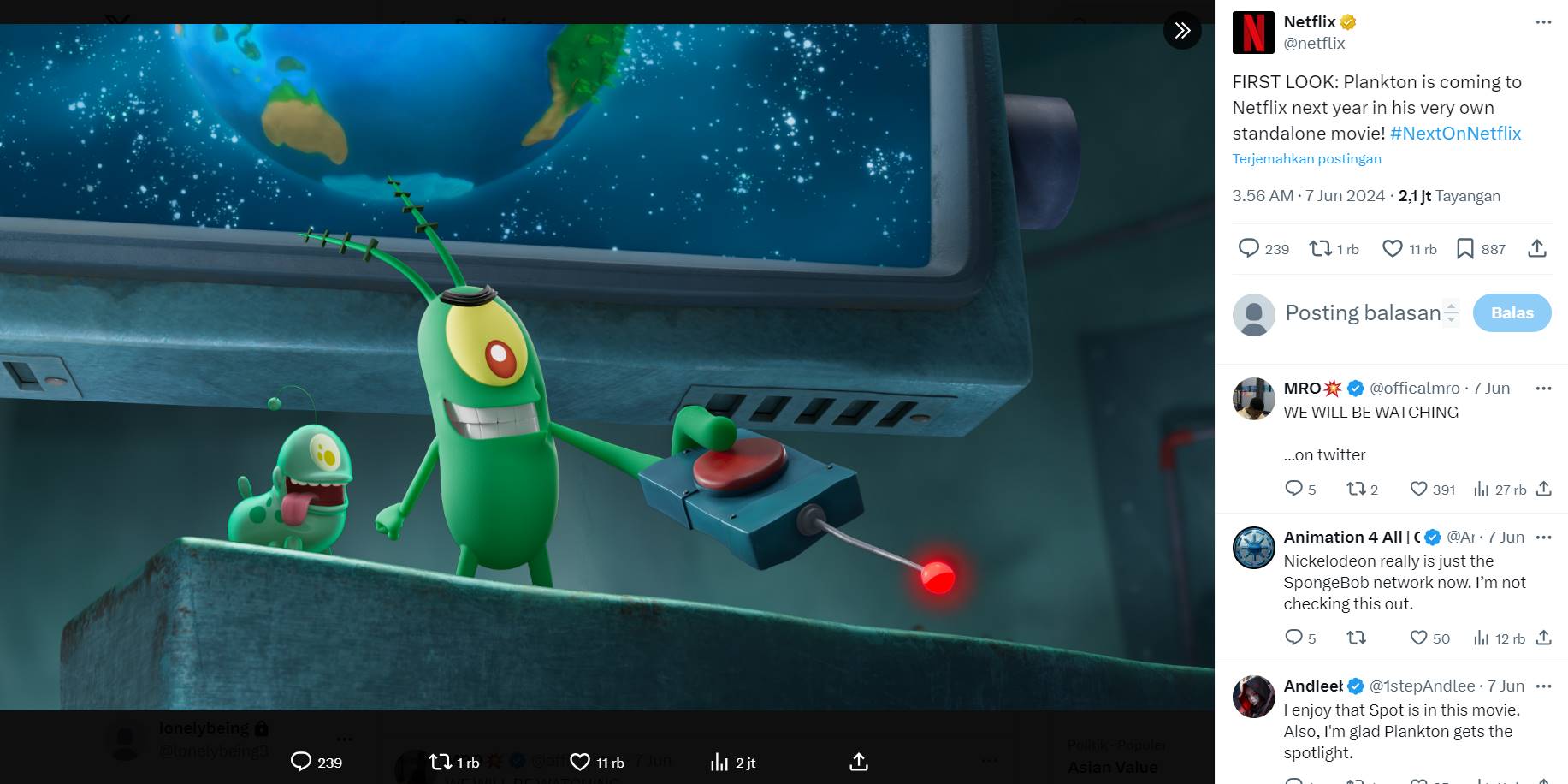 Sekian Lama Jadi Villain di SpongeBob SquarePants, Plankton Akhirnya ...