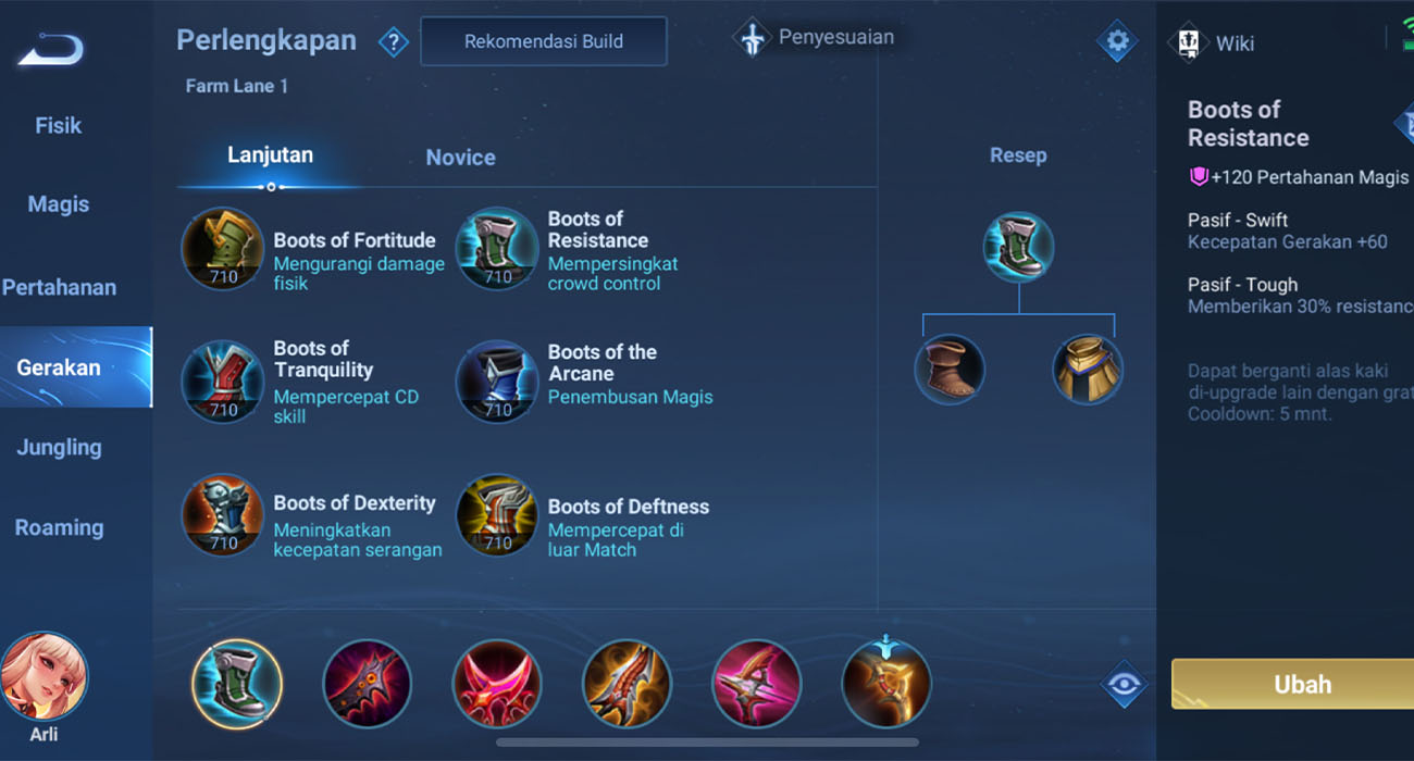 Build Item Arli versi ONIC LuoChen, Mode Pembantaian! - KINCIR.com