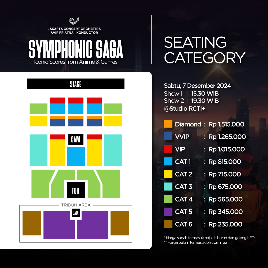 Harga, Seating, dan Beli Tiket Symphonic Saga, Konser ke-3 Seri Anime ...
