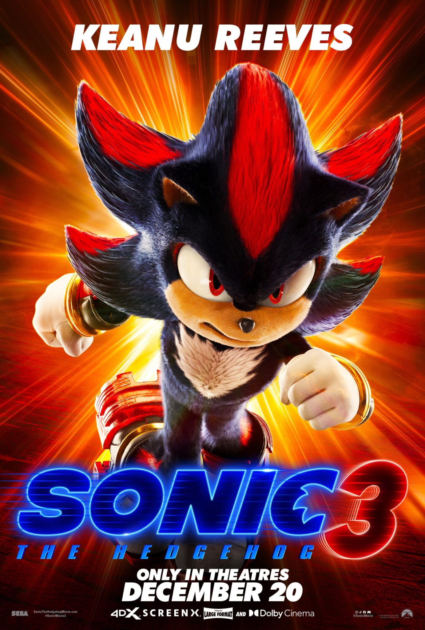 Poster Sonic The Hedgehog 3 Hadirkan Robotnik Jim Carrey dan Shadow Keanu Reeves - KINCIR.com